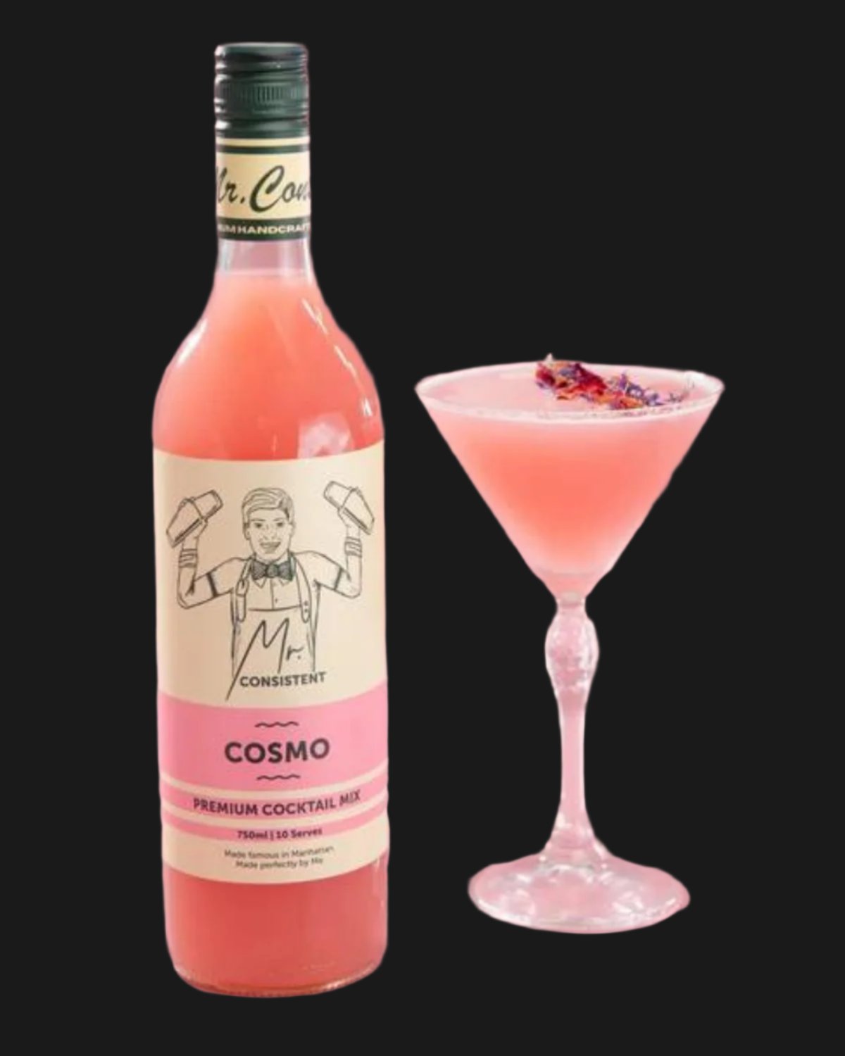 Mr Consistent Non Alcoholic Cosmo Cocktail Mixer - Non Alcoholic 750mL ...
